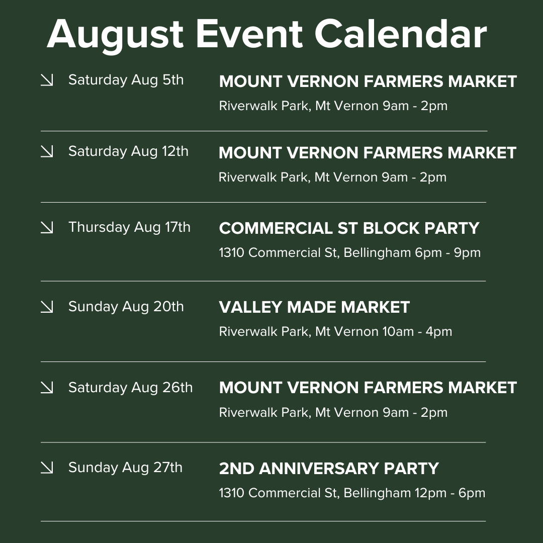 August Events Calendar – MW Soapworks